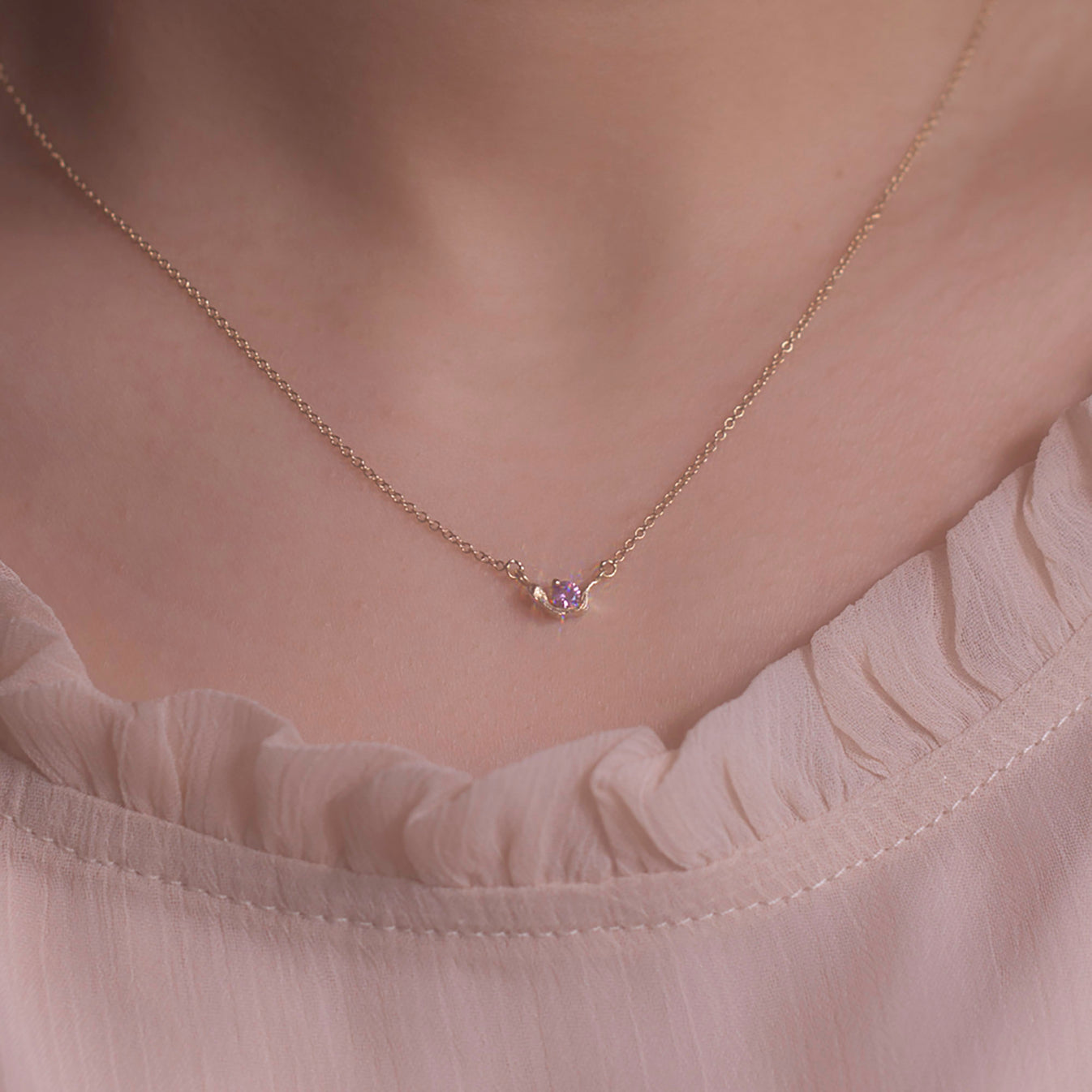Creamy Pink Necklace – Le Conte